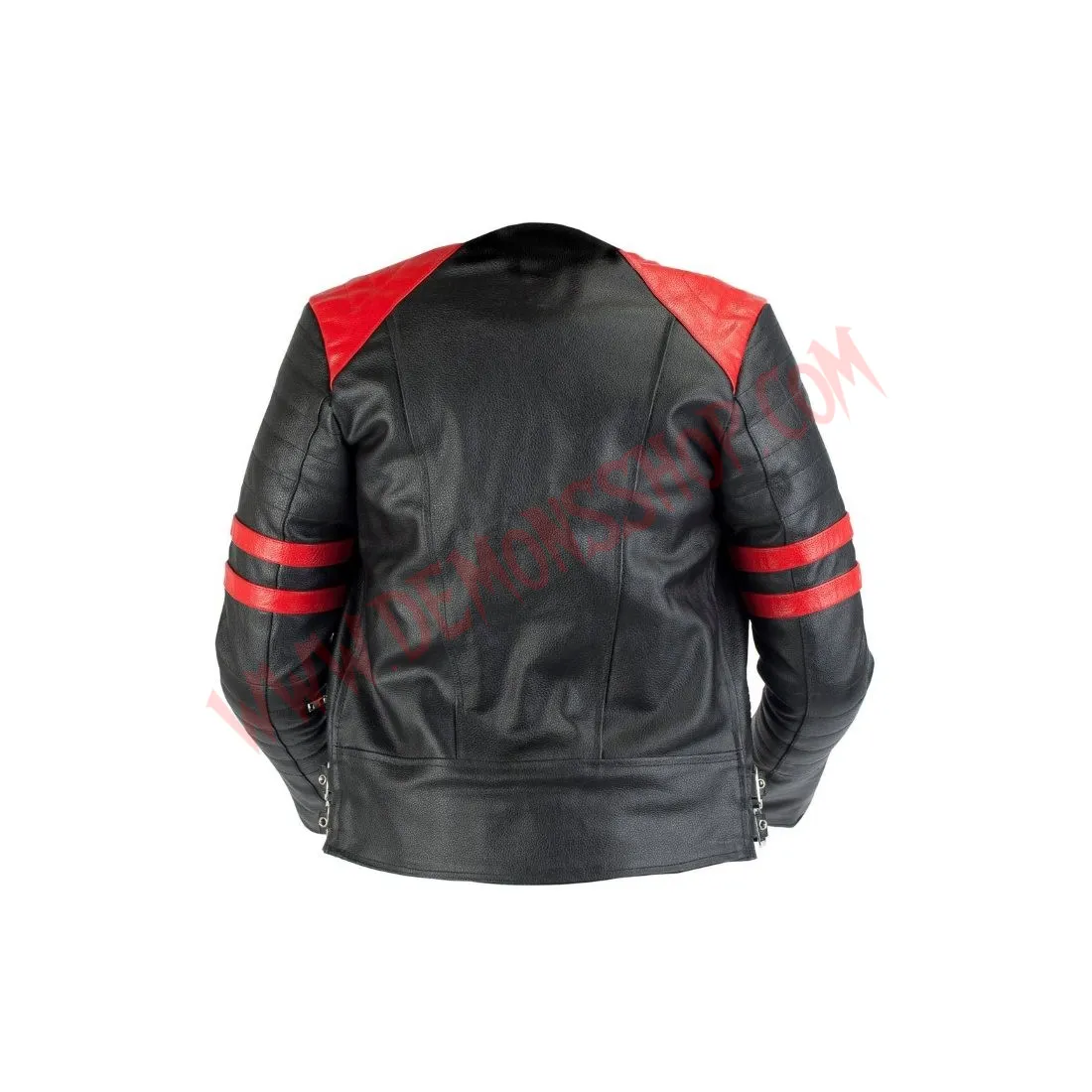 Chaqueta Mujer Old School de Cuero Roja